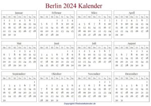 Berlin 2024 Kalender Zum Ausdrucken | The Beste Kalender
