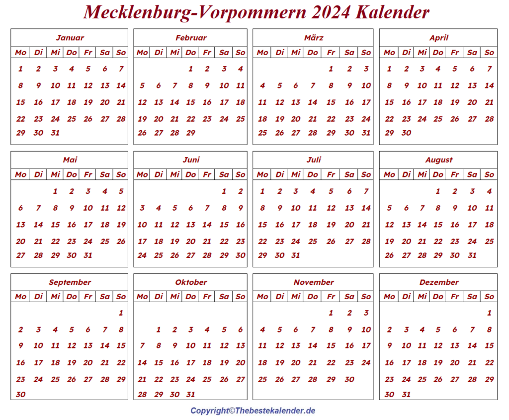 Sommerferien 2024 | The Beste Kalender